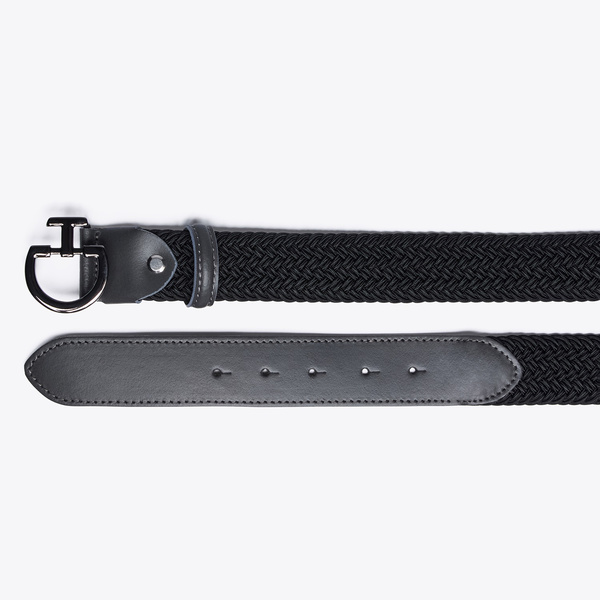 Pasek skórzano-elastyczny Cavalleria Toscana CIN042 EL007 - antracytowy ...